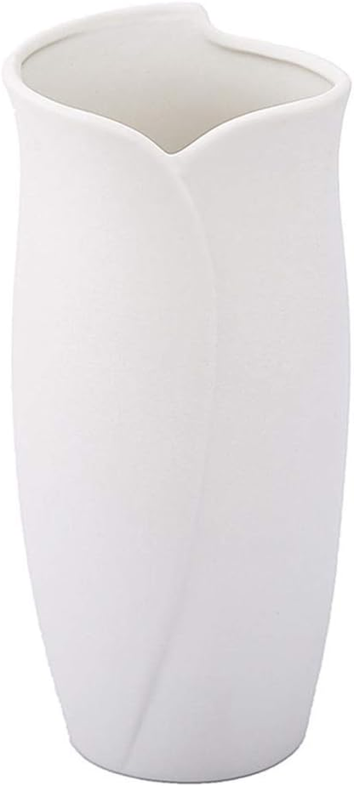 White Ceramic Vase -Modern Wase with Matte Design- Ideal Gift Flowers ...