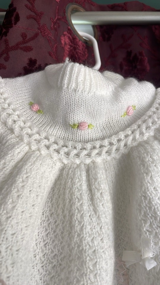 White Knit Carson Prairie Scott Baby Dress Size Small | eBay