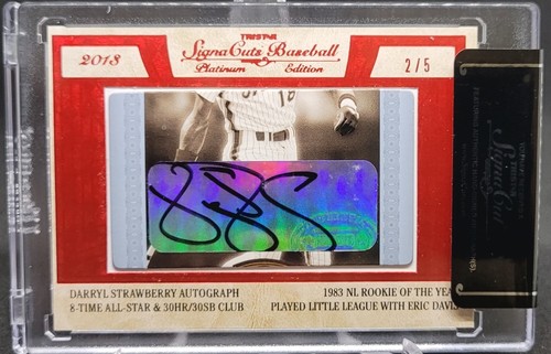 STRAWBERRY & ERIC DAVIS 2013 TRISTAR SIGNA CUTS DUAL AUTO CUT 2/5 METS ...