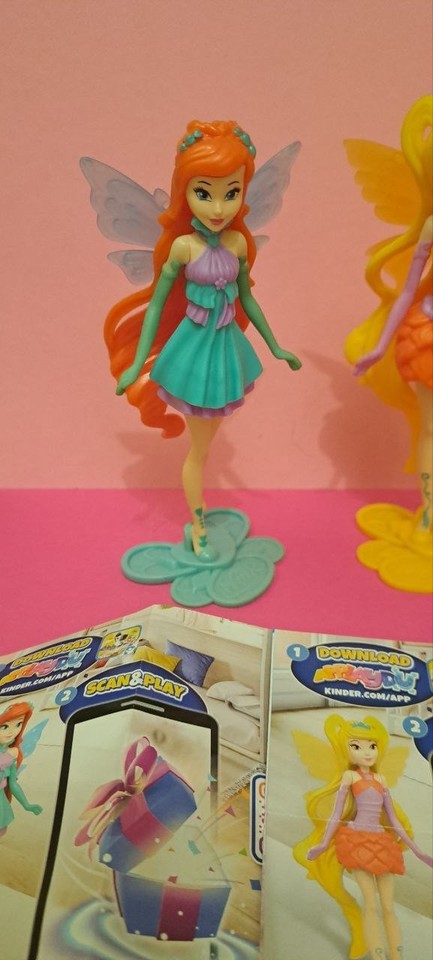 Winx Club Bloom Stella Flora Enchantix Figure Kinder Maxi Gran Sorpresa ...