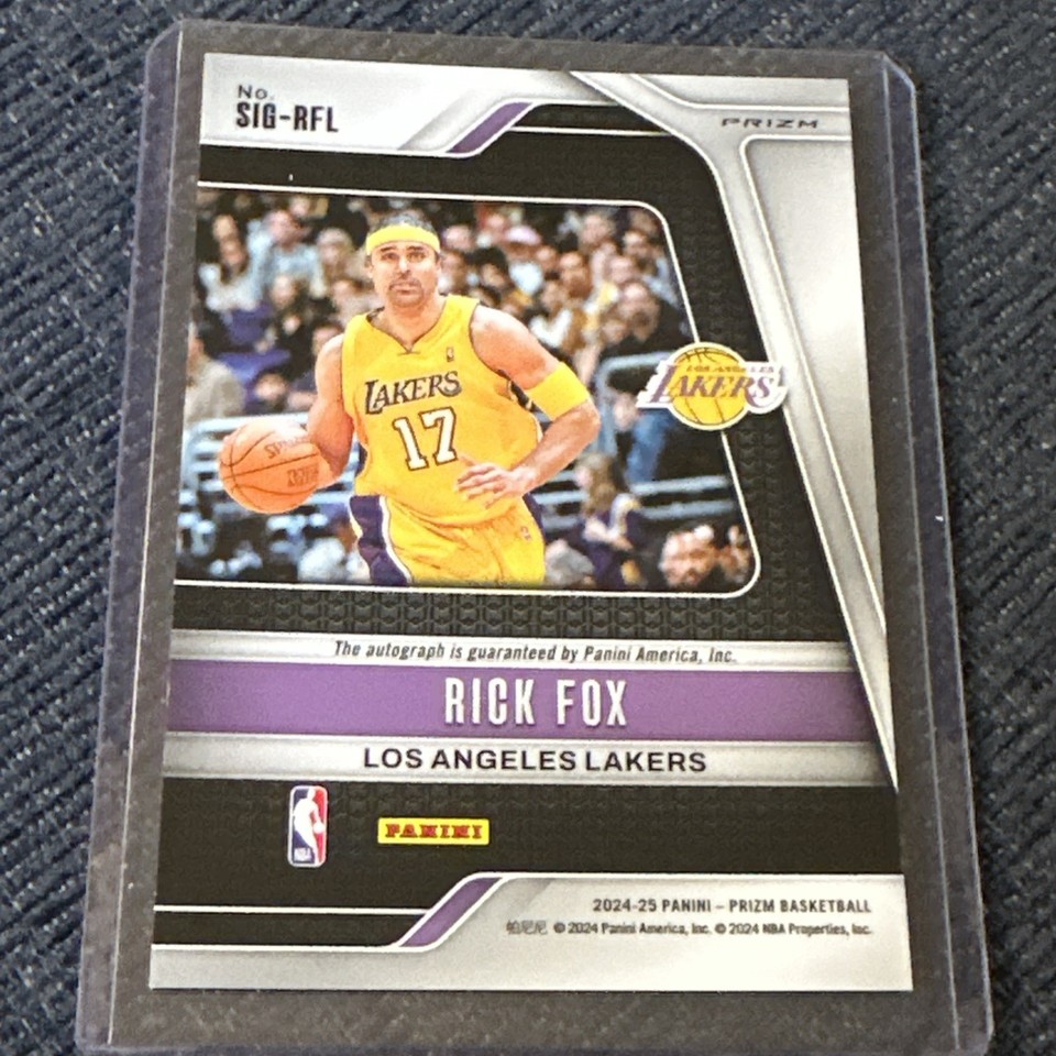 Rick Fox 2024-25 Prizm #SIG-RFL SIGNATURES RED Choice AUTO Los Angeles ...