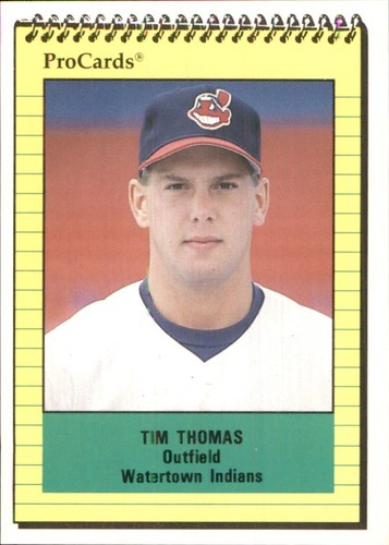 Tim Thomas 1991 ProCards #3383 RC Watertown Indians *AutographDen* | eBay