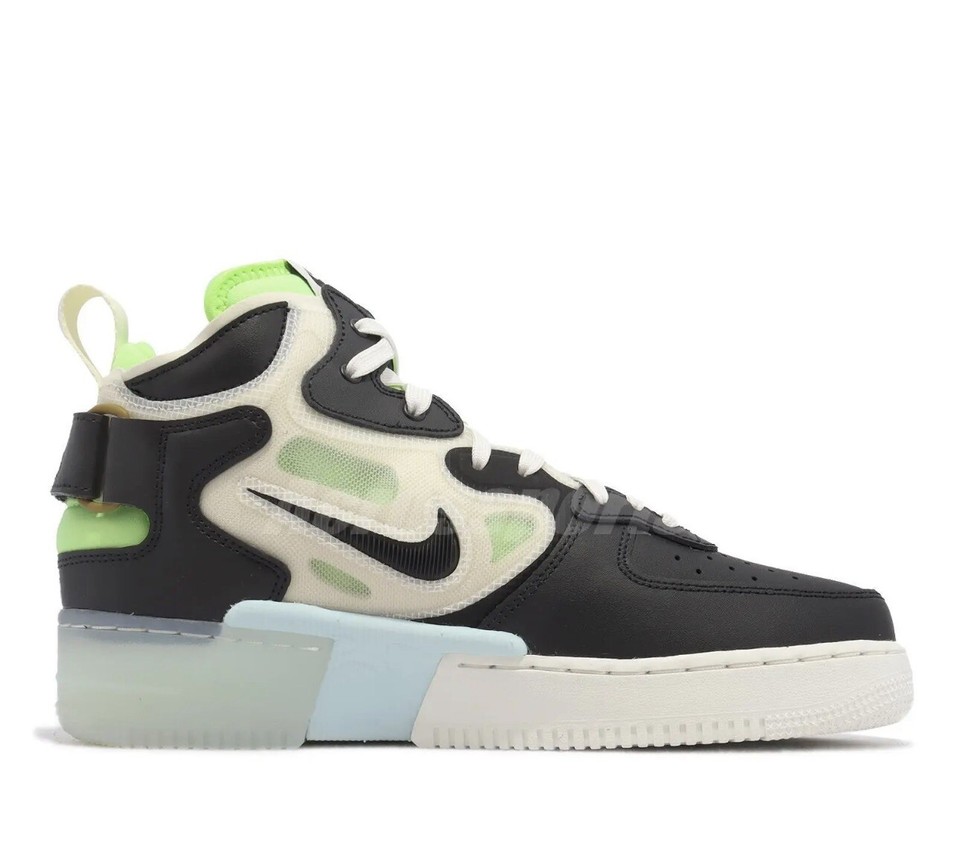 New Nike Air Force 1 Mid React Shoes AF1 - Black/ Neon BRAND NEW DS ...