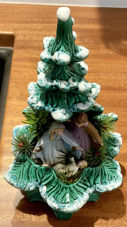 70S RARE, ATLANTIC MOLD NATIVITY SCENE INSIDE CHRISTMAS TREE MOLD | eBay