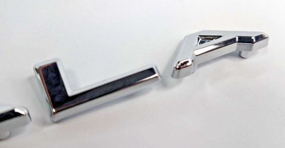 Pair 1963 63 Chevrolet Impala Quarter Panel Emblems Chrome Letters GM ...