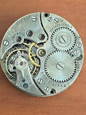 VINTAGE RYRIE BIRKS CANADA WRIST WATCH MOVEMENT, RUNS AND STOPS, 15 ...