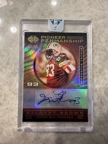 2020 Panini Illusions Gilbert Brown Pioneer Penmanship Packers Auto /99 ...