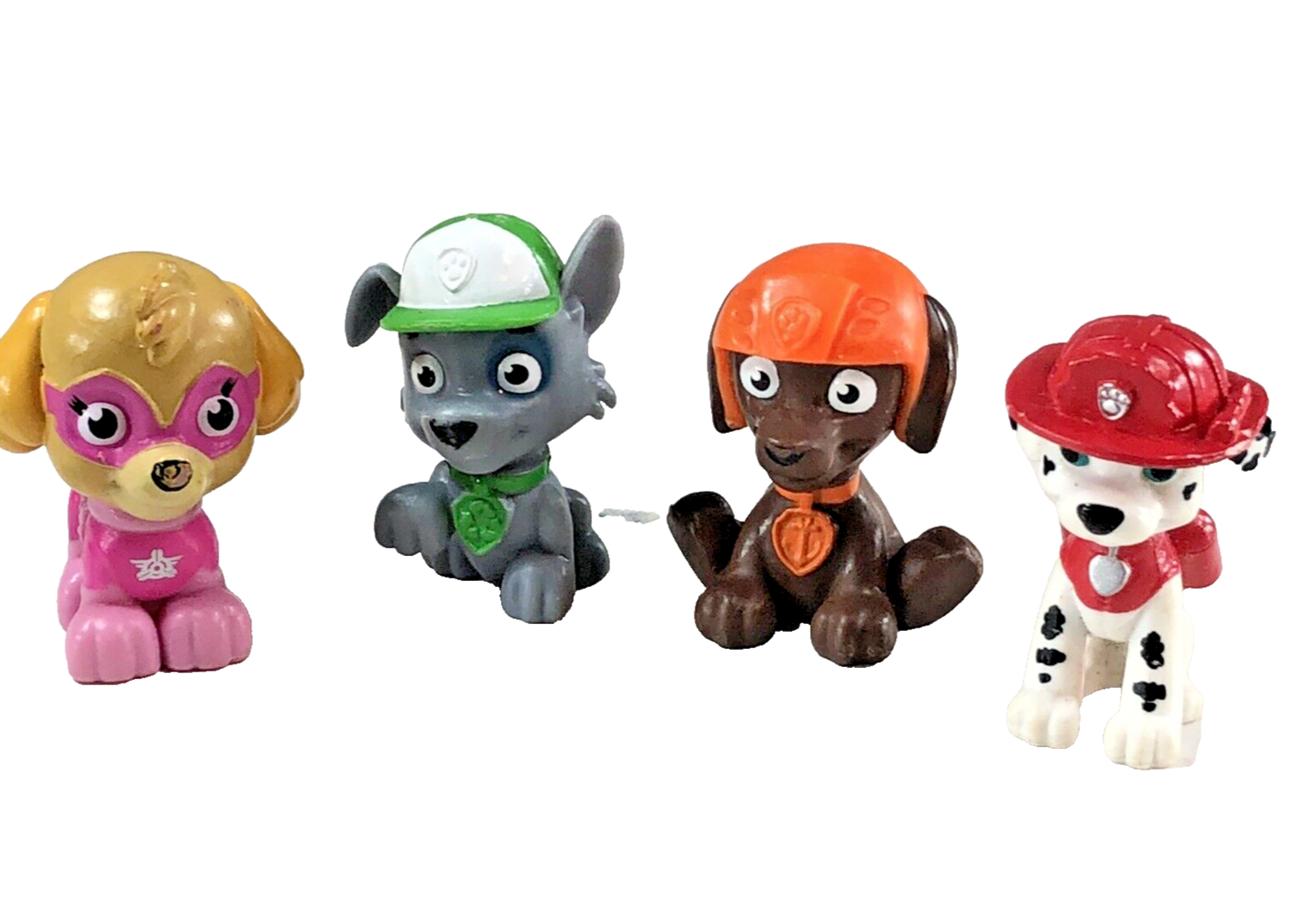 Lot of 4 Miniature Paw Patrol Mini Figures Set Cake Toppers Toys Puppy ...
