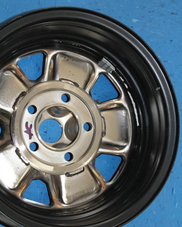 NEW! 1966 Mustang Style Steel GT Wheels 14" x 5" Set of Complete W ...