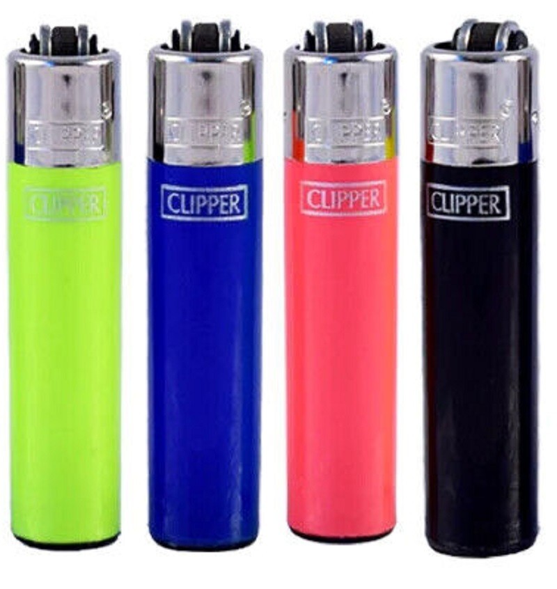Genuine Clipper Lighter SOLID Color Refillable Flint normal flame - 4 ...
