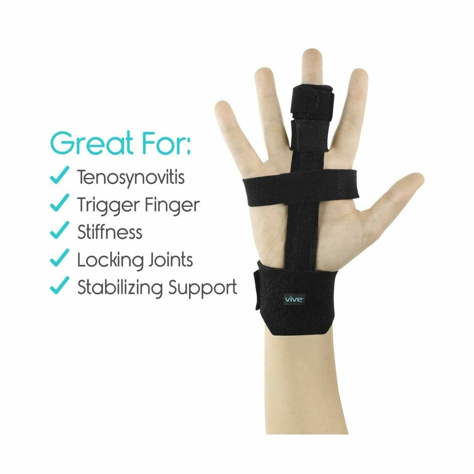 VIVE Trigger Finger Splint -Hand Support- Fits All Fingers & Thumbs ...