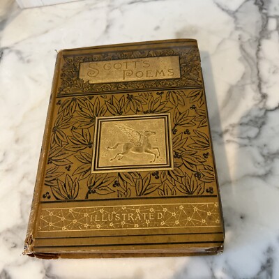 c1875 Scott's Poems Illustrated Life by William Chambers D. Lothrop ...