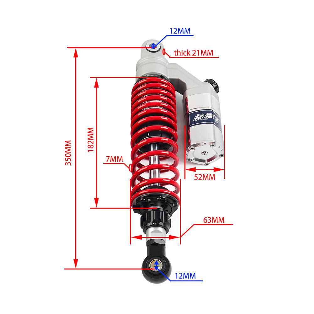350mm 7mm Spring Adjust Damping Shock Absorber For Honda CB400 SF CB400 ...