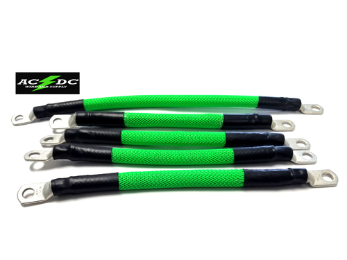 EZGO TXT Golf Cart 48 Volt 2 Gauge HD NEON GREEN BRAIDED Battery Cables ...