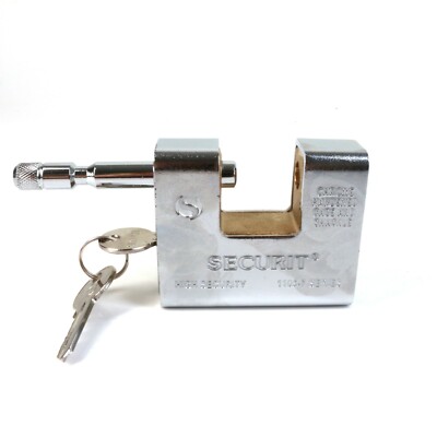 HIGH SECURITY PADLOCK ARMOURED Heavy Duty 80Mm Container Lock Straight ...