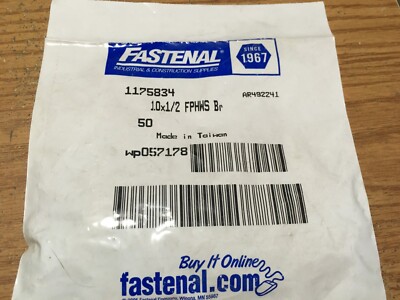 Fastenal® #10-13 x 1/2" Flat Head Phillips Plain Finish Brass Wood ...