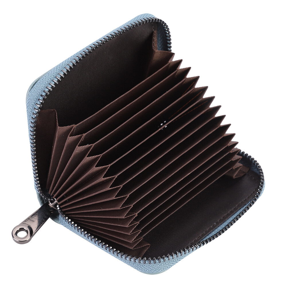 LT (Blue)Accordion Style Unisex Business Card Bag Credit Card Holder ...