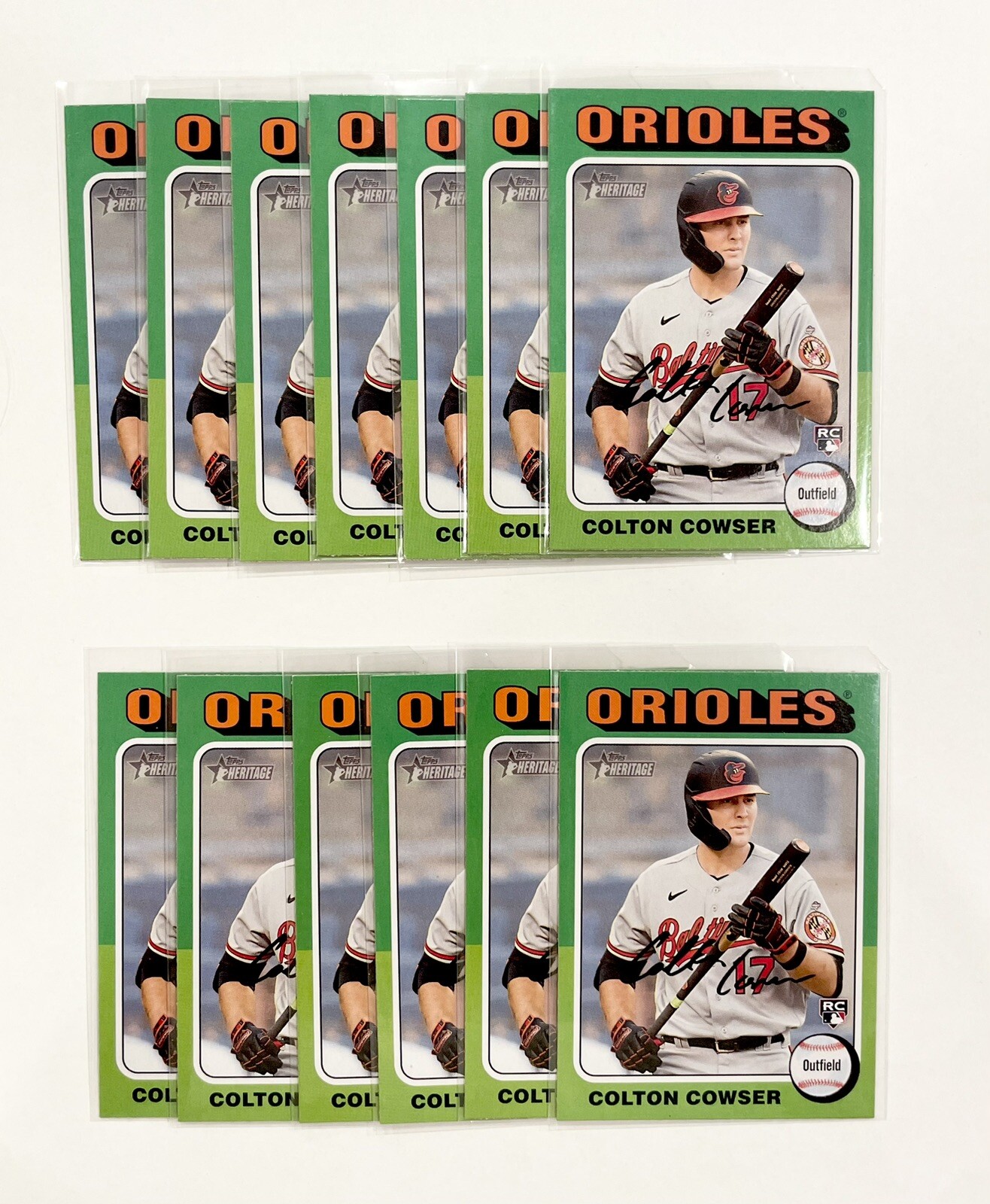 (13) 2024 Topps Heritage Baseball Colton Cowser RC Rookie Baltimore ...