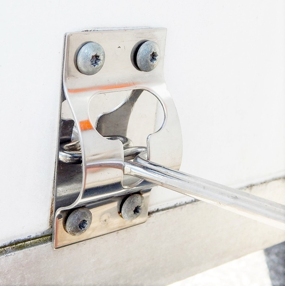 4" Metal RV Camper Horse Work Enclosed Trailer Door Stop Holder Latch ...