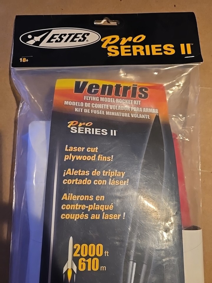 Estes Pro Series II VENTRIS Flying Model Rocket Kit OOP # 9701 NEW ...