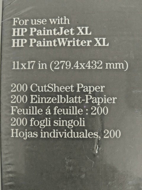 HP 51631A CX JetSeries PaintJet B-size 11x17 Cut Sheet Paper 200 Pages ...