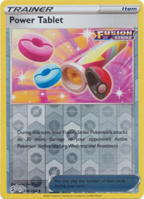 Pokemon Card - S&S Fusion Strike 236/264 - POWER TABLET (REVERSE holo ...