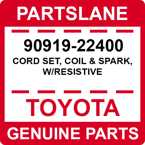 90919-22400 Toyota OEM Genuine CORD SET, COIL & SPARK, W/RESISTIVE | eBay