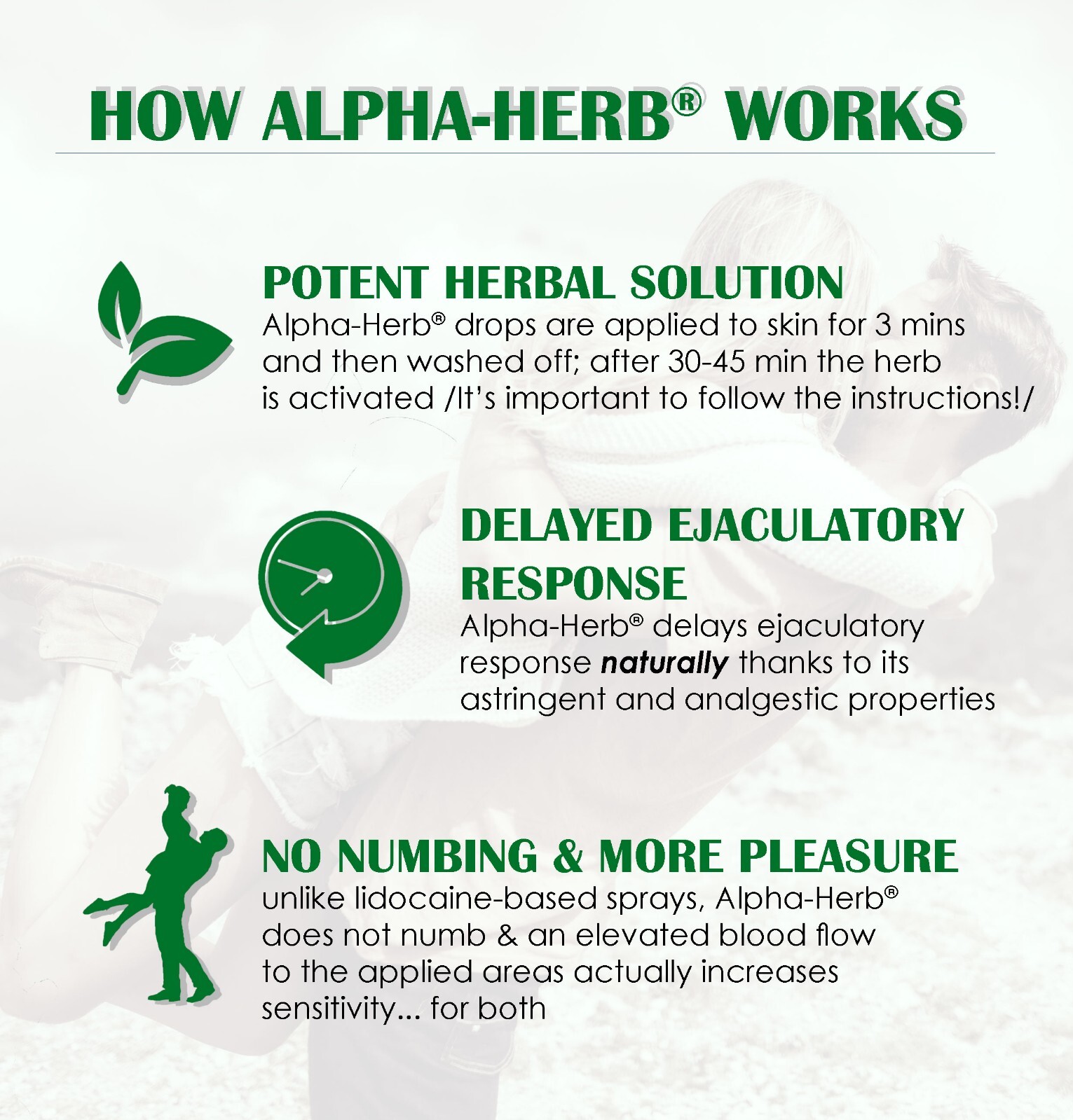Alpha-Herb® No-Numbing Natural Ejaculation Delay Spray Drops - USA - | eBay