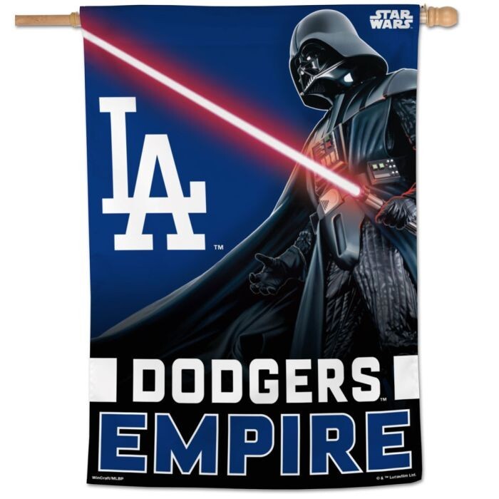 LOS ANGELES DODGERS EMPIRE DARTH VADER FLAG BANNER 28"X40" STAR WARS ...