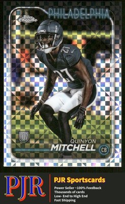 Quinyon Mitchell 2024 Topps Chrome #229 Philadelphia Eagles X-Fractor ...