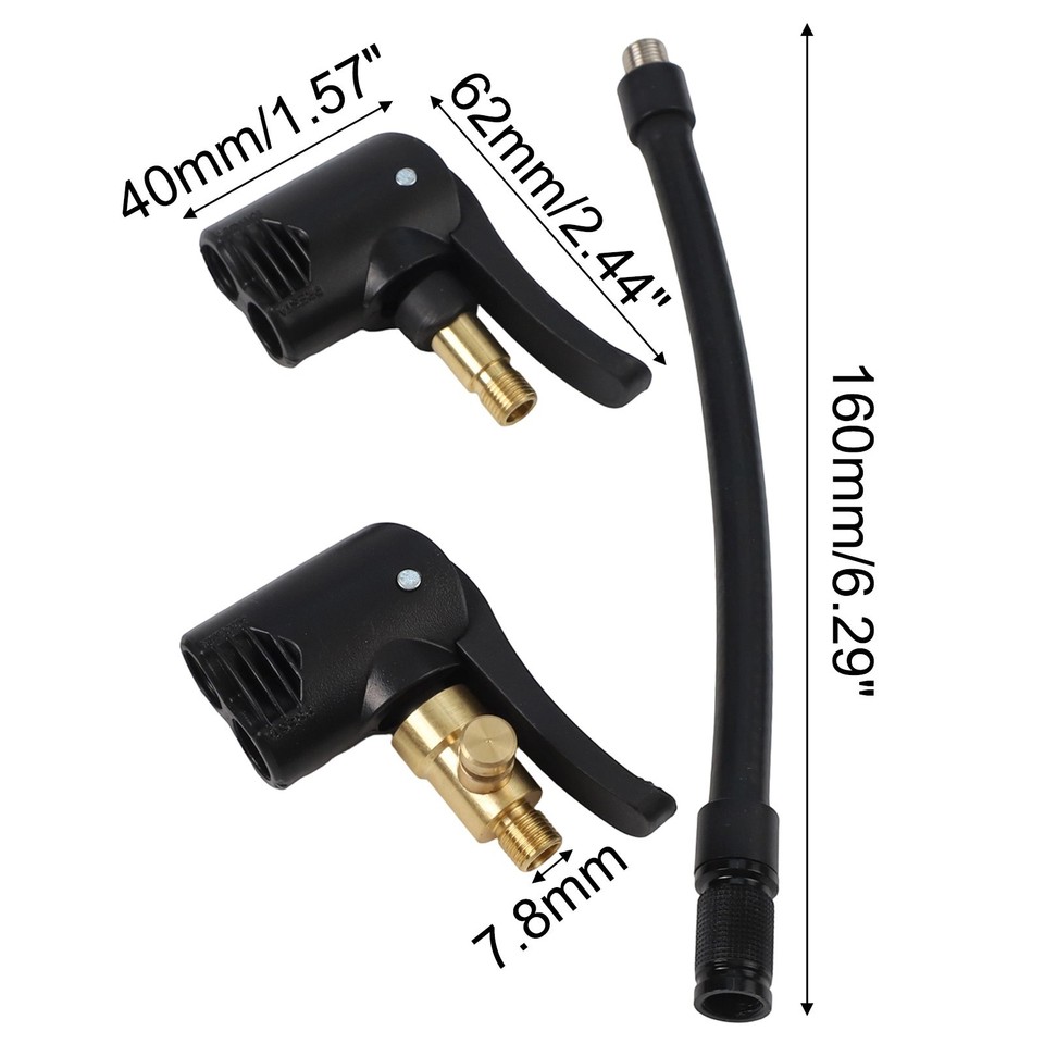 Efficient 2pcs For Car Valve Adapter Set with Hose for Various Tire ...