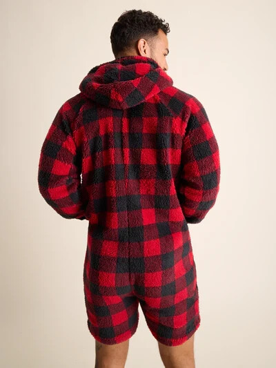 Chubbies Size M Mens The Lumberjack Of All Trades Men's Fleece Romper ...