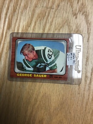 1966 Topps Football George Sauer New York Jets Card #101 | eBay