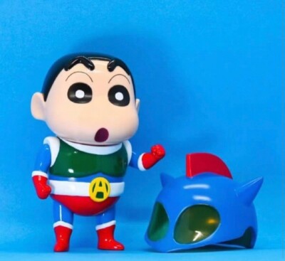 BEST BE FORE Dynamic Superman Shin-chan Blue Limited Vinyl Figure H13cm ...