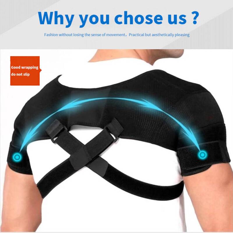 Adjustable Double Shoulder Support Back Posture Corrector Wrap for Pain ...