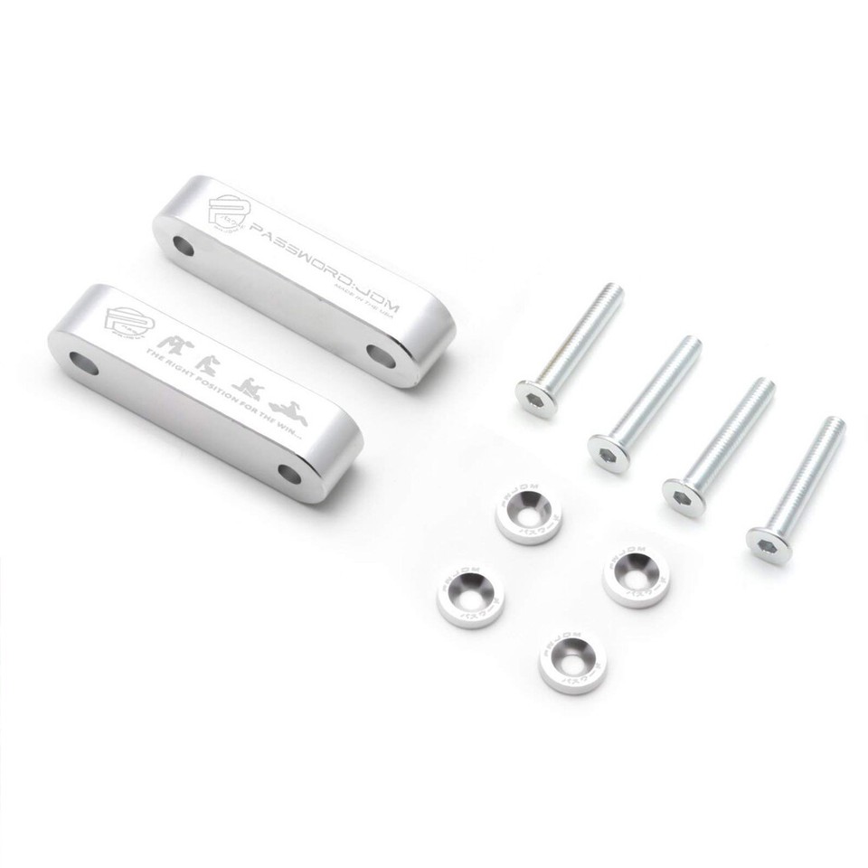 JDM Aluminum Billet Hood Vent Spacer Riser Kit For Honda Civic Acura ...