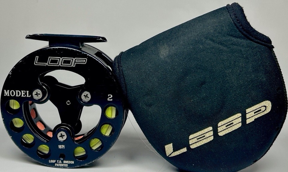 Loop Model 2 Fly Reel Used W/Spare Spool and Line Nice Shape Well ...