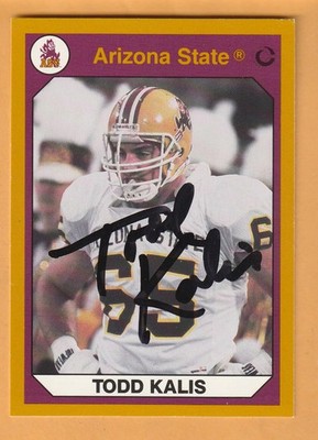 Todd Kalis Arizona State Sun Devils AUTO Signed 1990 Card Minnesota ...