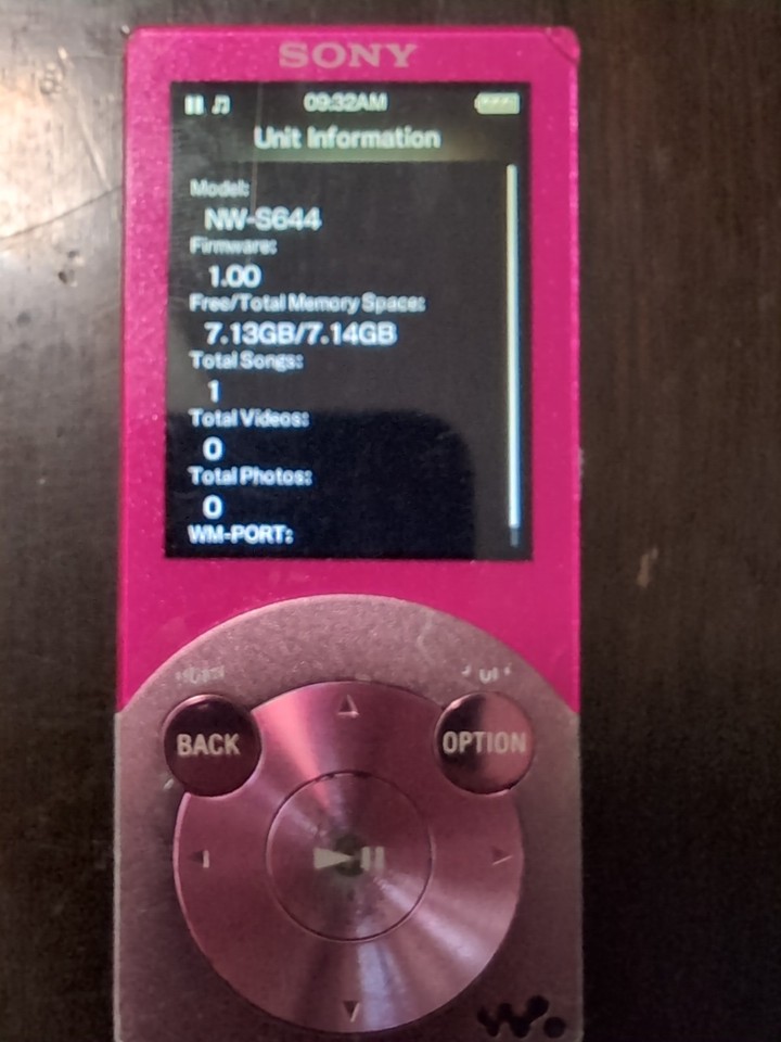 Sony Walkman NW-S644 Digital Media Player Memory 8GB Pink New Batty | eBay