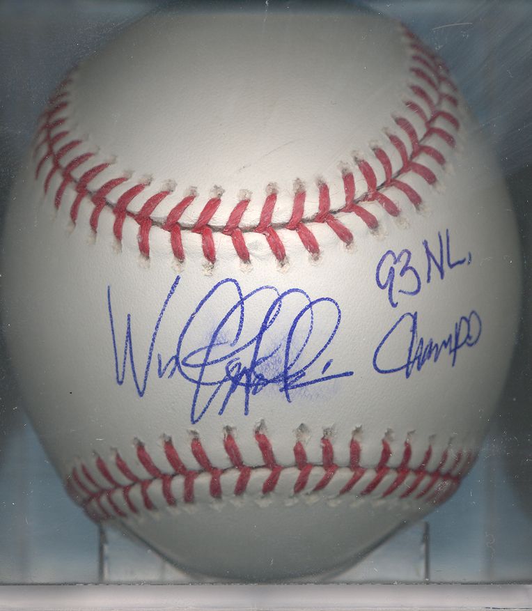 Wes Chamberlain 1993 NL Champs Philadelphia Phillies OML Signed ...