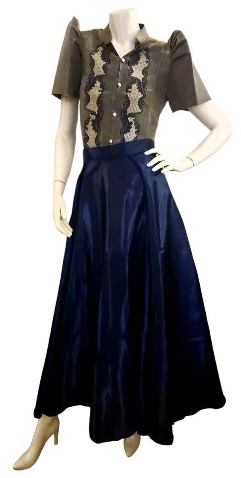 Filipiniana Embroidered Set Blouse/Top & Skirt Sz Medium / M ...