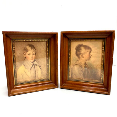 Vintage Framed Prints of Charlotte and Peter by Sidney Bell & Arthur ...