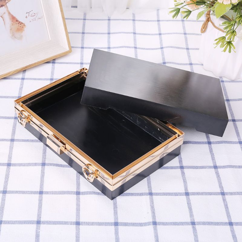 Rectangle Metal Frame Box Purses Handles for DIY Handbags Evening Bag ...
