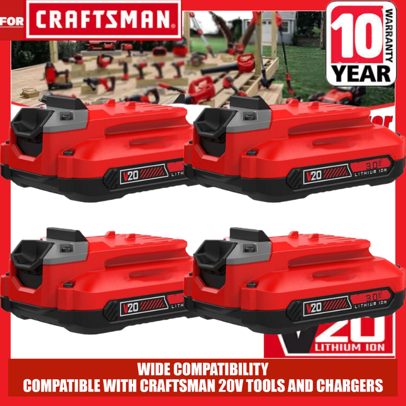 8.0Ah 20V For Craftsman V20 20 Volt MAX Li-ion Battery CMCB204 CMCB202 ...