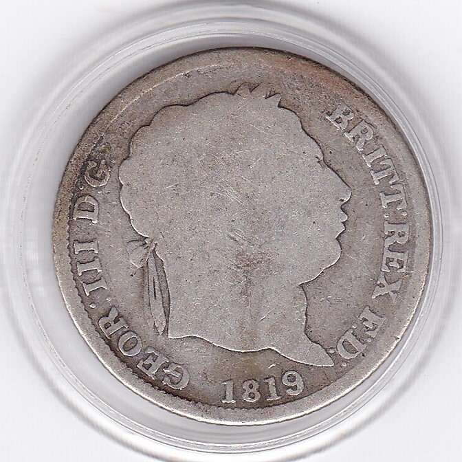 1819 King George 3rd Shilling (1/-) Silver (92.5%) Coin | eBay