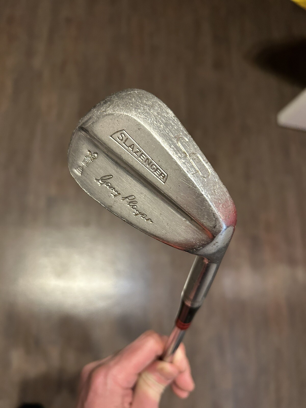 Slazenger Gary Player Vintage Bladed 9 Iron Regular Steel Shaft Leather ...