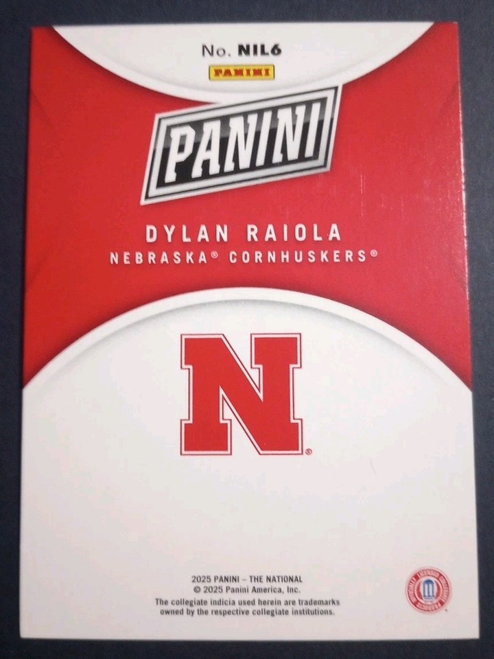 2025 Panini NSCC Silver Pack Dylan Raiola NIL Rated Prospect Red ...