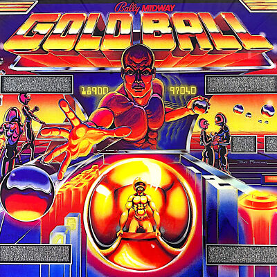 Bally Gold Ball Pinball Machine Game Backglass NEW | eBay