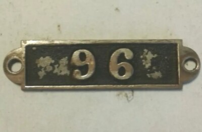 Antique / Vintage Brass Metal Mail Box Tag Locker Door Number Tags ...