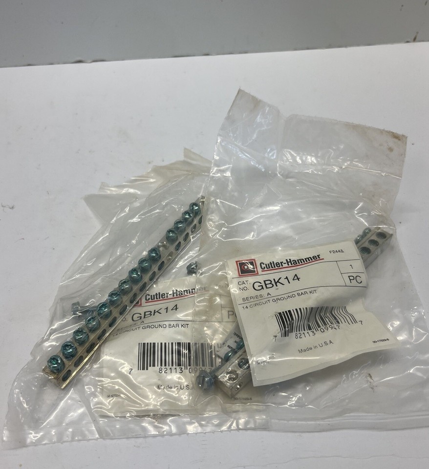 Cutler Hammer Ground Bar Kit 14 Circuit- GBK14P, Eaton New In Package ...